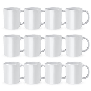 HTVRONT Sublimation Mugs Blank 11 oz - 12 Pack Tazas Para Sublimacion - Sublimation Coffee Mugs