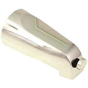 BrassCraft SWD0411 5-1/8 in. Mixet Bathtub Spout with Front Diverter and Top Shower Adapter in Chrome, Slip-On