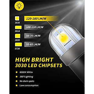 AUXLIGHT BA9S BA9 1895 1891 53 57 64111 3893 47830 Error Free LED Bulb, Super Bright 3030-SMD Interior Car Bulbs Replacemet for Dome Map License Plate Glove Box Lights (6000K White, Pack of 10)