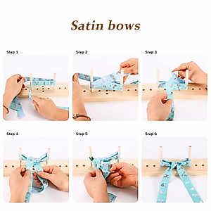 Bow Maker for Ribbon for Wreaths, Wooden Ribbon Bow Maker Tool for Christmas Bows, Hair Bows, Creating Gift Bows, Party Decorations, Corsages, Various Crafts(with Instructions)