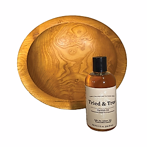 Tried & True Superior Varnish Oil Wood Finish & Sealer, 8 oz. - Natural Pine Resin & Linseed Oil, Ideal for Interior Furniture, Tables, Countertops - Food Safe, Scratch Resistant & Durable