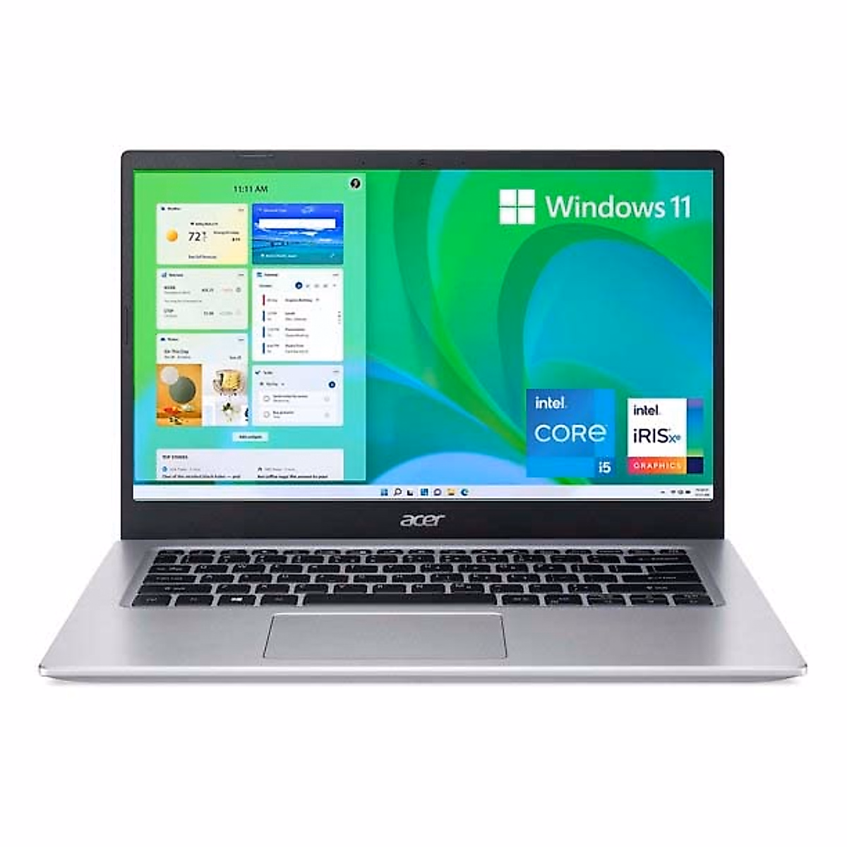 Acer Aspire 5 Slim Laptop in Gold 11th Gen. Quad Core Intel i5 up to 4.2GHz 8GB RAM 256GB SSD 14in Full HD Iris Xe Graphics Windows 11 (Renewed)