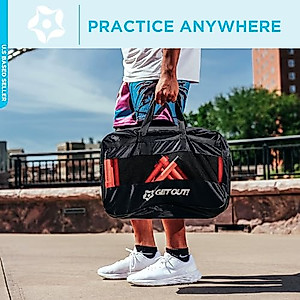 Get Out! Agility Hurdles Training Equipment - 6pk 2 Way Plyometric and Speed Hurdle Set for Soccer and Football