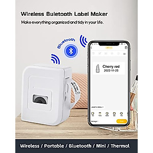OROSAUR Label Makers Machine with Tape, HP1 Portable Mini Bluetooth Printer Label Maker for Home Storage,Office Organization,School,Wireless Thermal USB Rechargeable DIY Labeler
