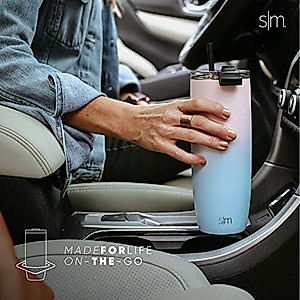 Simple Modern Travel Coffee Mug Tumbler with Flip Lid | Reusable Insulated Stainless Steel Cold Brew Iced Coffee Cup Thermos | Gifts for Women Men Him Her | Voyager Collection | 12oz | Midnight Black