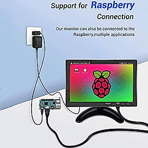 Security Monitors 10" LED Monitors HDMI/BNC/AV/VGA/USB Input 1920x1200 IPS Resolution Touch Buttons Video and Audio Displays CCTV Screen