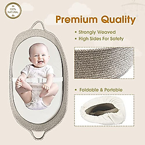 Baby Changing Basket - Thick Foam Pad with Wipeable Water-Resistant Pad Cover, Security Strap, Moses Basket Changing Table Topper Changing Pad