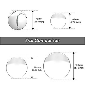 EMART Crystal Ball for Photography 3 Pack, Props Decoration, K9 Crystal Lens Ball Suitable for Gazing Divination, Feng Shui, Fortune Telling, Meditation Divination(3 Pack, 60/80/100mm)