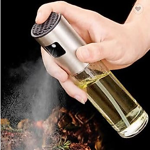 Vegetable Oil Spray Bottle - Glass - Use Olive Oil, Canola Oil, Soybean Oil, and More! 100 ML Bottle.