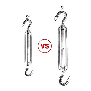 COCONUT Shade Sail Hardware Kit for Sun Shade Sail Installation 316 Anti-Rust Stainless Steel 6 Inches Courtyard Driveway Patio Garden