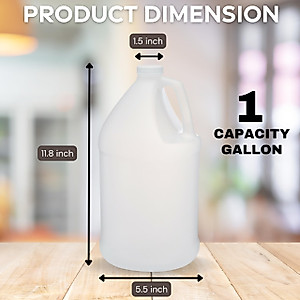 Rani Containers | 1 Gallon HDPE Plastic Jug with Reshipper Box & Child-Resistant Caps | Home & Commercial Use, Containers for Water, Sauces, Food, Soaps, Detergents, Liquids | Made in USA - Pack of 4
