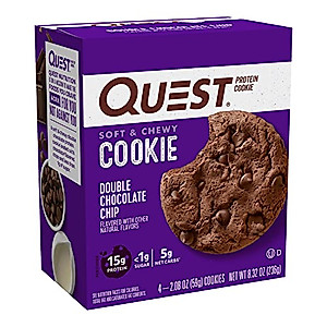 Quest NUTRITION Double Chocolate Chip Protein Cookie, 4 CT