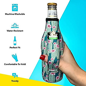 12 oz Beer Bottle Handler - Neoprene Bottle Sleeve with Pocket Handle - Insulated Beer Sleeves