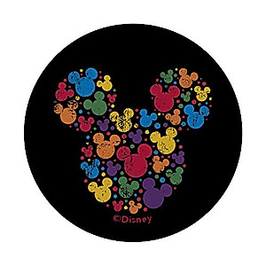 Disney Mickey Mouse Icon Heart Rainbow PopSockets PopGrip: Swappable Grip for Phones & Tablets