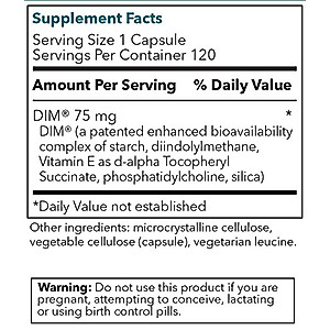 Energetic Nutrition DIMPRO - BioResponse DIM 75 mg, 120 caps - 1 Bottle