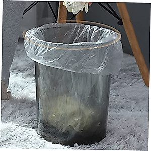 STOBOK 2pcs Decorative Kitchen Wastebasket Cans Bathroom Container Offices Paper Small Translucent Ash-bin Lidless Unique for Clear Bucket Bag Large Basket Uncovered Black Pot Bedrooms