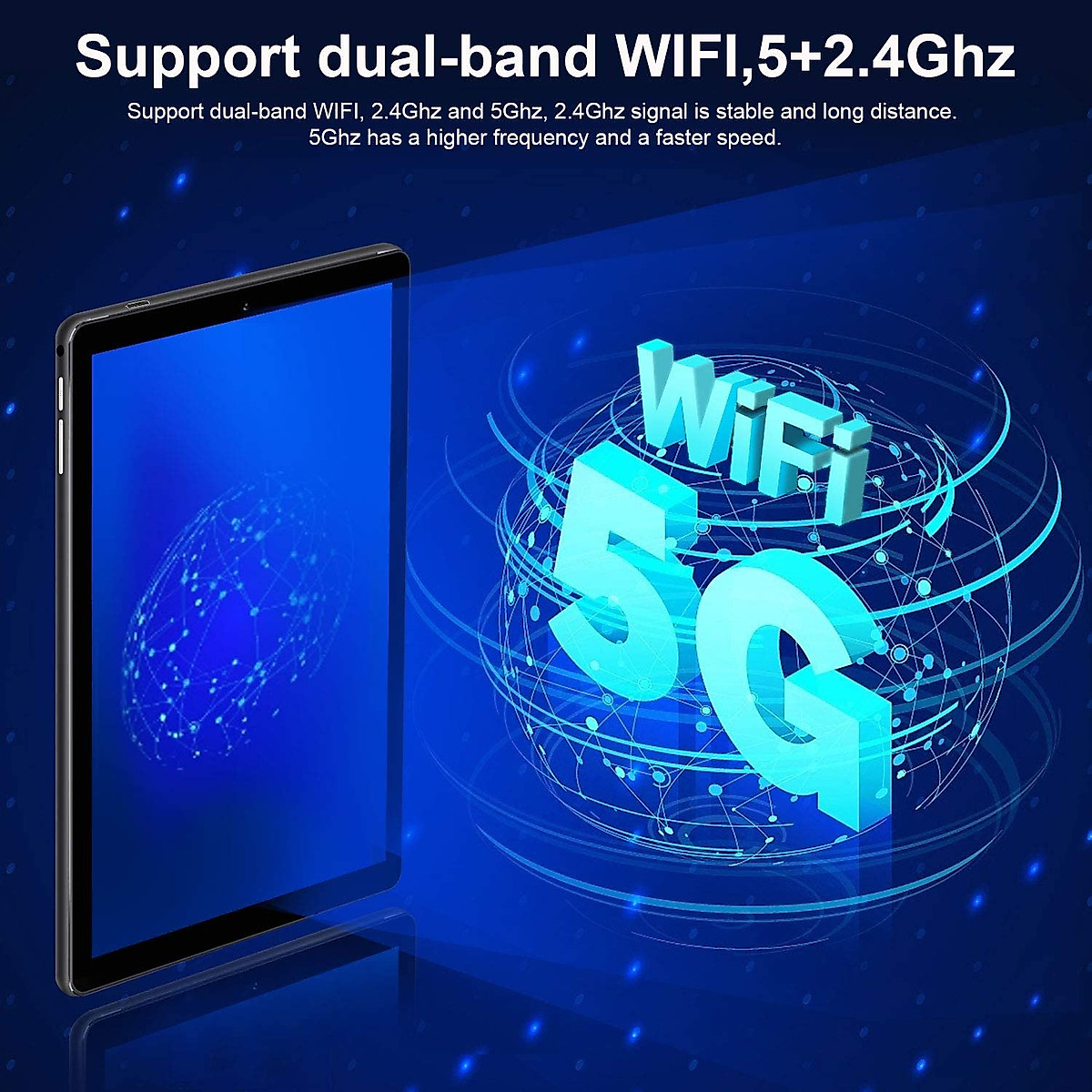 AOYODKG 2 in 1 Tablet 10 in, Android 11 Tablet Computer with Keyboard Bundle, 4GB+64GB, 5G & 2.4G WiFi Tablets PC, Dual Camera, 6000mAh, Mouse, Stylus (DGO-Gray)