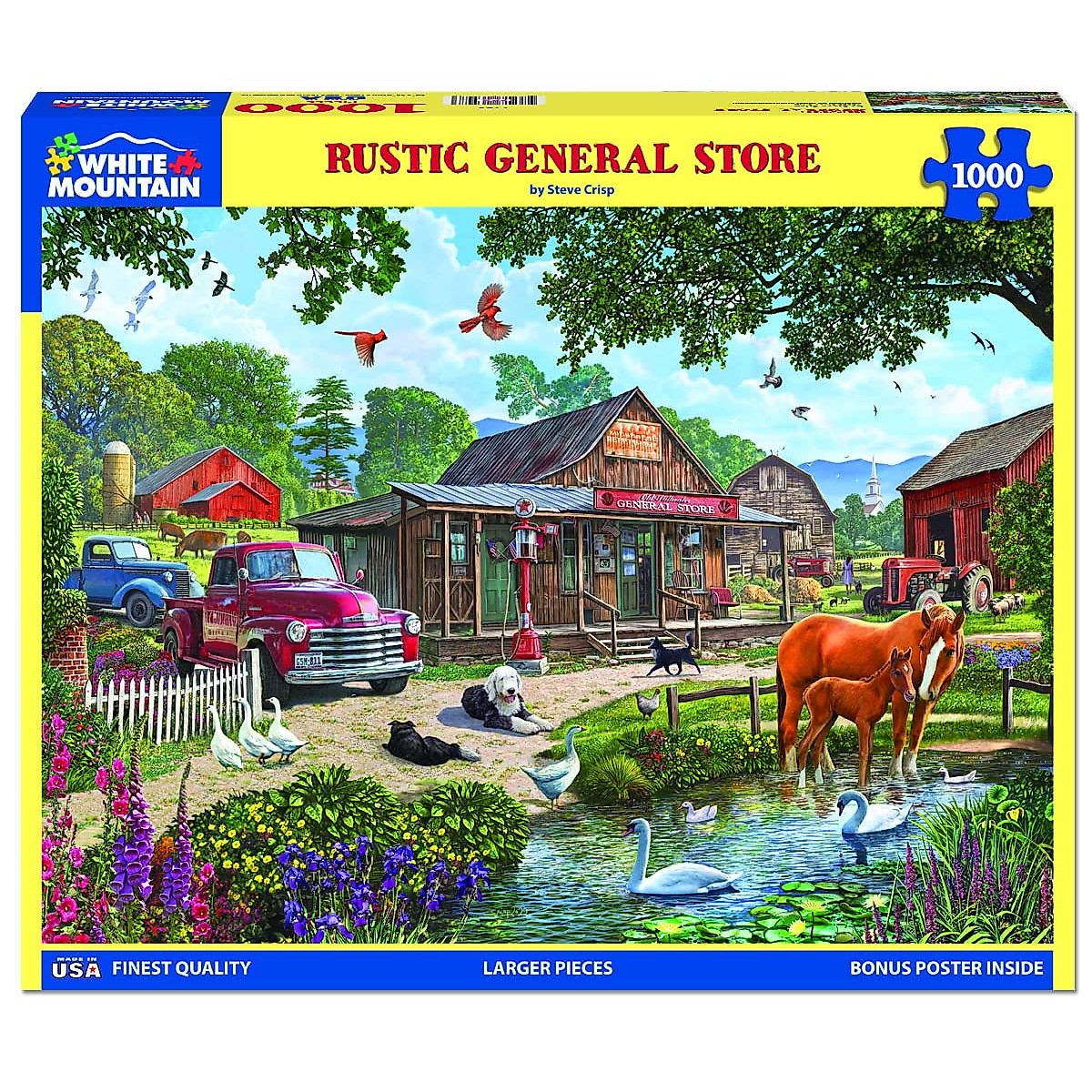White Mountain - Rustic General Store, 1000 Piece Jigsaw Puzzle, Classic Puzzle, Farm Puzzle