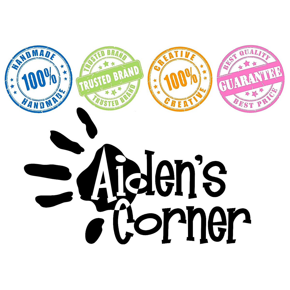 Aiden's Corner Handmade Cute Baby Boy Girl First Birthday Smash Cake Bibs - My 1st Birthday Bib (White Black)