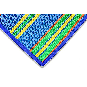 Camco Handy Mat with Strap, Perfect for Picnics, Beaches, RV and Outings, Weather-Proof and Resistant (Blue/Green - 60" x 78") - 42805