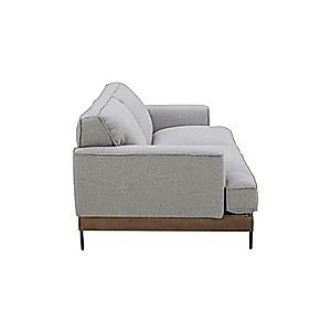 Amazon Brand – Rivet Modern Industrial Metal Leg Sofa Couch, 83.1"W, Light Gray