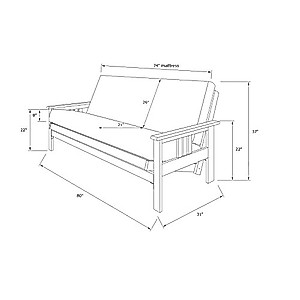 Kodiak Furniture Monterey Full Frame with Suede Fabric Mattress in Espresso/Blue