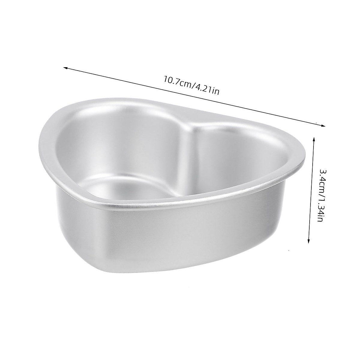 Luxshiny 5pcs Heart Cake Mold, Aluminum Heart Pans Heart Cake Pan Heart Shape Baking Pan for Cake Chocolate Dessert