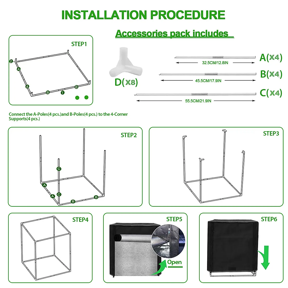 Grow Tent for Aerogarden Hydroponic Grow System,18.9''x13.7''x20.8'', Grow Machine Protective Cover,Black Indoor Hydroponic Anti-Light Complete System,High Reflective Mylar for Hydroponic Indoor Plant