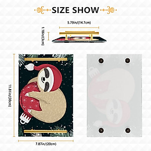 Cute Sloth Christmas Bathroom Tray Perfume Organizer Serving Tray with Gold Handles Coffee Table Trays Decorative Tray for Bathroom,Ceramic Kitchen Soap Tray