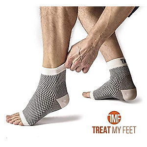 Treat My Feet Three Pairs of Plantar Fasciitis Socks Ankle Compression Sock Improves Blood Circulation, Achilles Heel Support - Alternative to Plantar Fasciitis Night Splints, 3-Pack, Medium