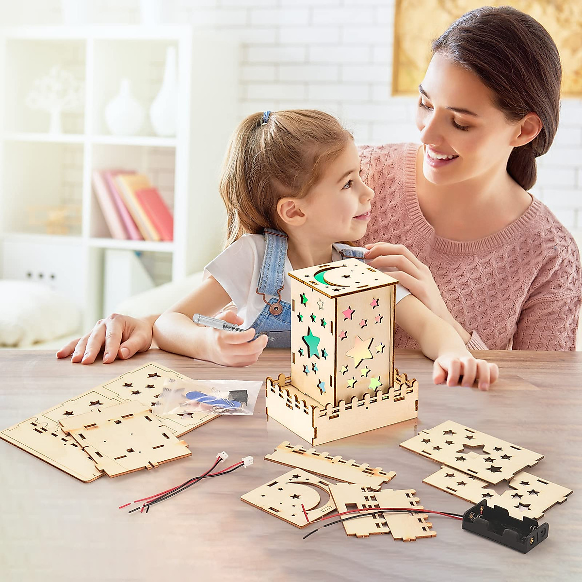 10 in 1 STEM Building Kits for Kids Age 8-12, Wood Crafts for Boys and Girls Age 6-8, 3D Wooden Puzzles Woodworking Robot Model Stem Projects for 6 7 8 9 10 11 12 Years Old
