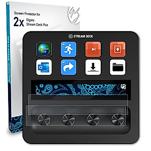Bruni Screen Protector Compatible with Elgato Stream Deck Plus Protector Film, Crystal Clear Protective Film (2X)