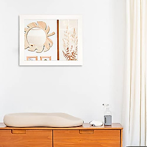 Ruomeng Rectangular Wall Mirror 16" x 20" for Bathroom, Bedroom, Entryway, Living Room, White