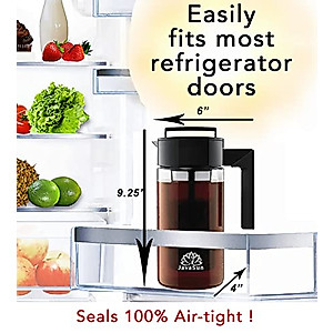 JavaSun Deluxe Cold Brew Coffee Maker, 1.3 Quart Heavy-Duty Tritan Pitcher (Classic)