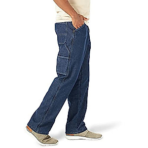 Wrangler Authentics Men's Fleece Lined Carpenter Pant,Dark Indigo,34W X 30L