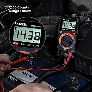 KAIWEETS Digital Multimeter KM100 with Inrush Clamp Meter HT208D