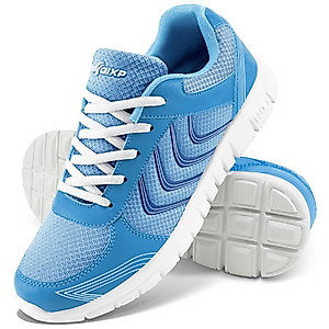 Alicegana Women's Breathable Mesh Tennis Athletic Lace up Fashion Walking Comfort Lightweight Running Sneakers Sports Shoes, Blue