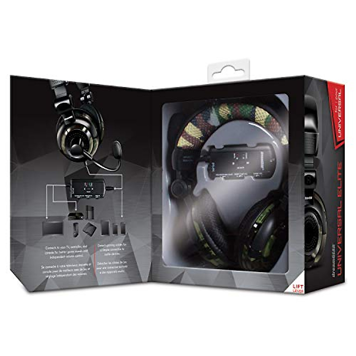 dreamGEAR Universal Elite Amplified, Wired Stereo Gaming Headset for PS4, Xbox One, PS3, Xbox 360, Wii, WiiU, and Even PC,DGUN-2574