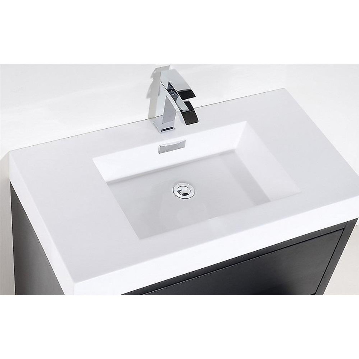 Bliss 40″ Black Floor Mount Modern Bathroom Vanity