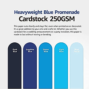 BearBoss Green Blue Navy Colored Cardstock Paper 8.5" x 11" Heavyweight 92lb Cover Card Stock for Crafts and DIY Cards Making