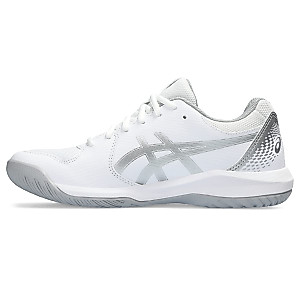 ASICS Women's Gel-Dedicate 8 Tennis Shoe, 7, White/Pure Silver