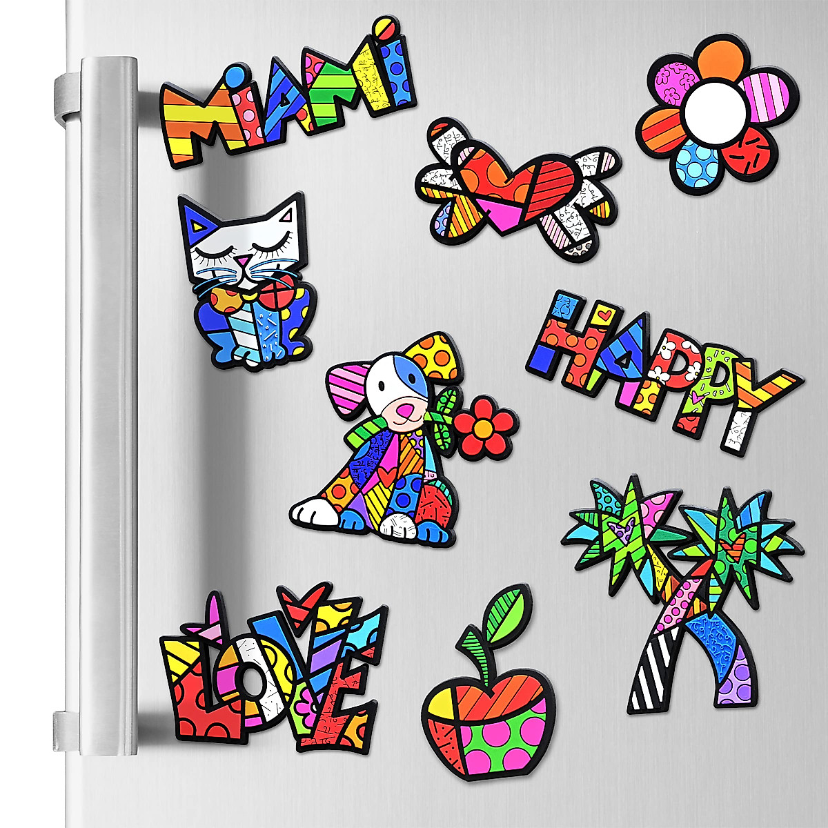 BRITTO Romero Large Decorative Multi-Use Rubber Magnet, Love Word
