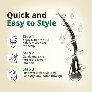 Ecklonia Cava Hair Serum - Growth Volumizer for All Hair Types, Flexible-Hold Styling Gel with MSM & Biotin for Women & Men, 4oz