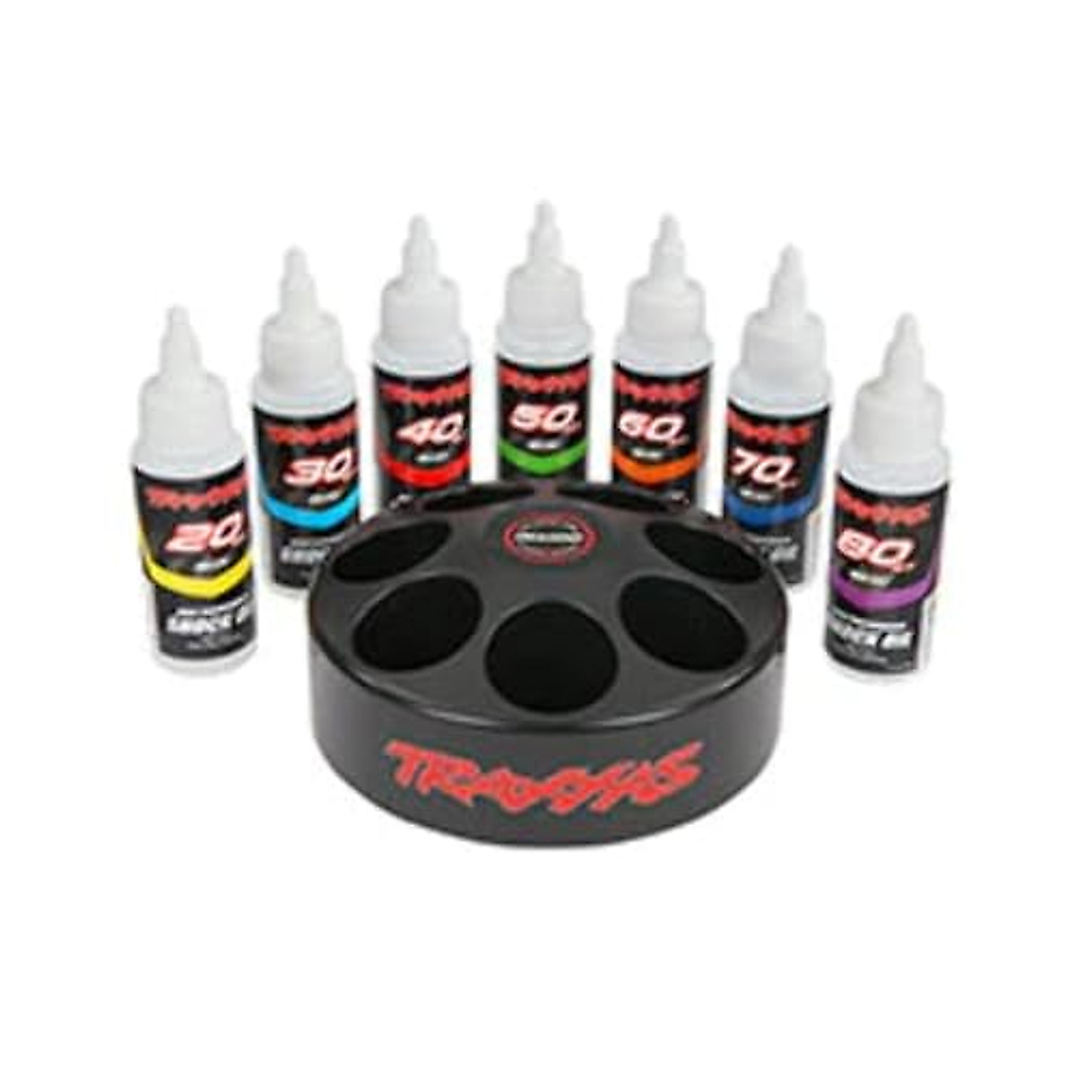 Traxxas 5038X Shock Oil Set 6 Includes 20-80 wt Premium Shock Oils Carousel Rack
