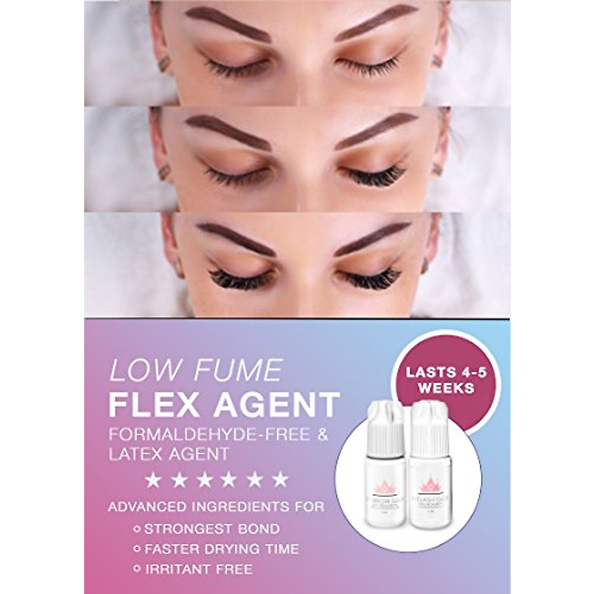 KC Republic Lash Eyebrow Extensions Kit with 1 x Trays of Mink False Eyebrows in Black Comes on Mixed Length Trays 5-8 mm, Eyebrow Glue Clear & Extension Tweezers (Black Eyebrow, Black Tweezer)