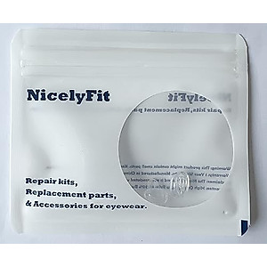 NicelyFit Clear Nose Pads for Oakley Eyeglass Frames Keel Tincan Tinfoil Tailpin Caveat Feedback Holbrook Metal Tailback etc (2 Pairs), 12mm x 7mm