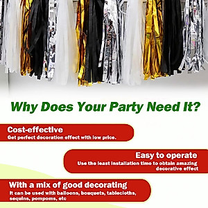 Pink Tassel Garland 20 Pcs, Tissue Paper Tassels Garland Banner for Party Birthday Wedding Decoration Baby Shower Table Decor Balloon Tails