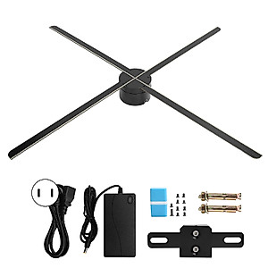 Bindpo 3D Hologram Fan, 65CM 3D Hologram Fan Advertising Holographic Projector Naked Eye 3D Rotating Electric Fan Advertising Projecto, for Shop, Mall, Party Advertising Display(US)