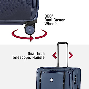 Victorinox Werks Traveler 6.0 Softside Spinner Luggage, Blue, Checked-Large (27") (605412)