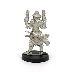 Stonehaven Miniatures Half-Orc Gunslinger Figure (for 28mm Scale Table Top War Games) - Made in USA